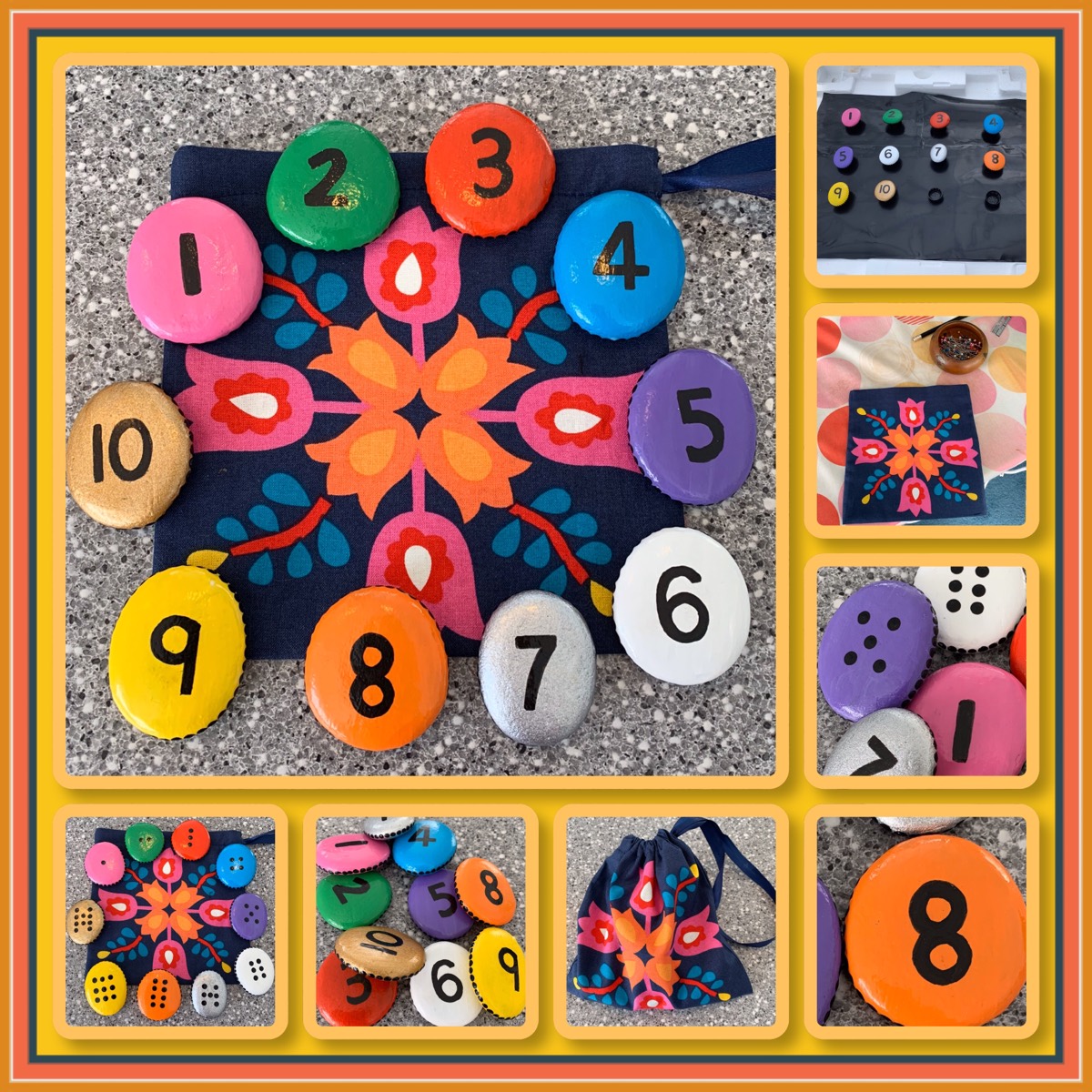 Solve My Rock Painting - Counting Stones jigsaw puzzle online with 196 ...