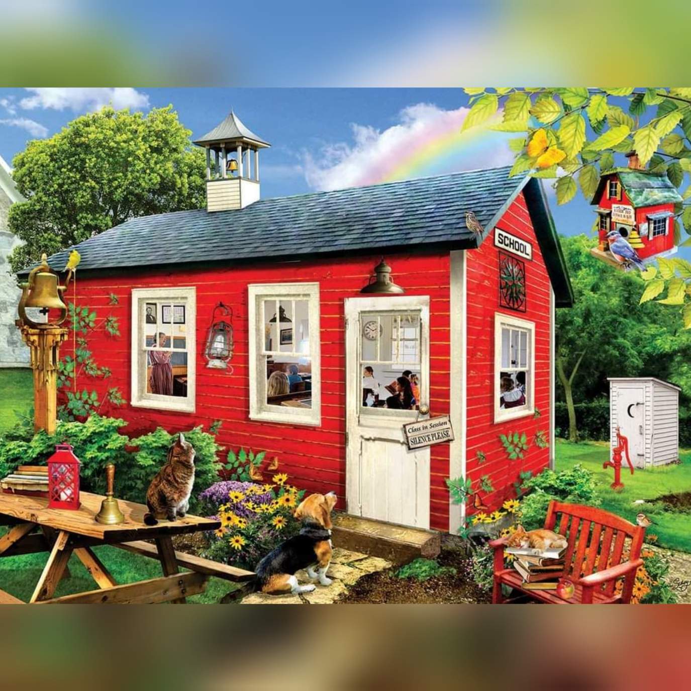 Jigsaw Puzzle | Little red school house! | 121 pieces | Jigidi