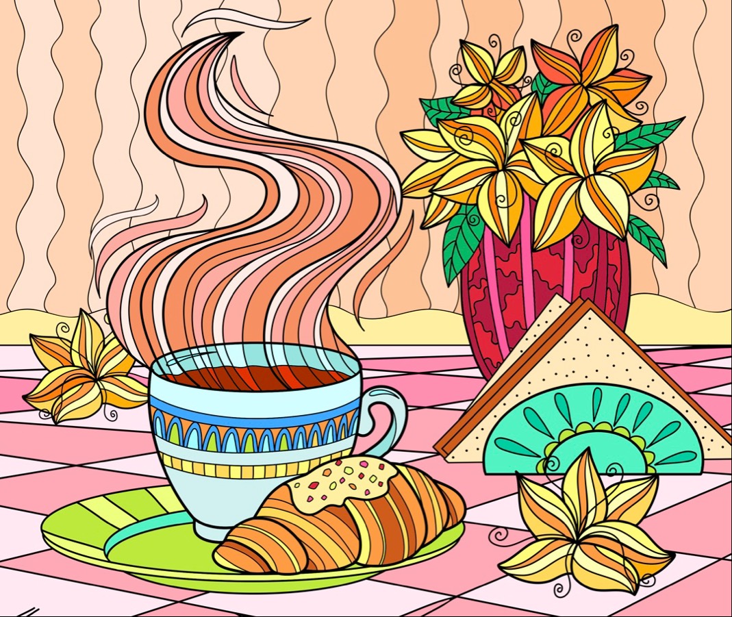 Solve Tea and Treat jigsaw puzzle online with 80 pieces