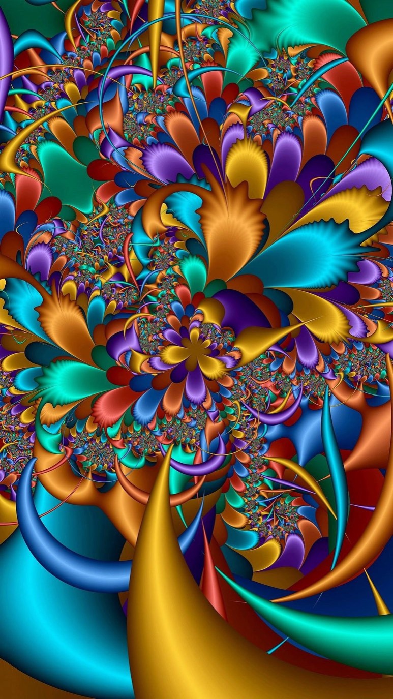Solve Fractal fantasy jigsaw puzzle online with 66 pieces