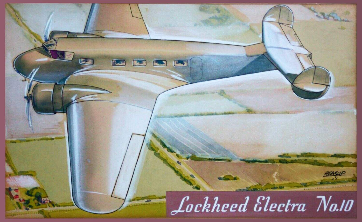 Jigsaw Puzzle | Lockheed Electra No, 10, ca 1936, poster by William ...