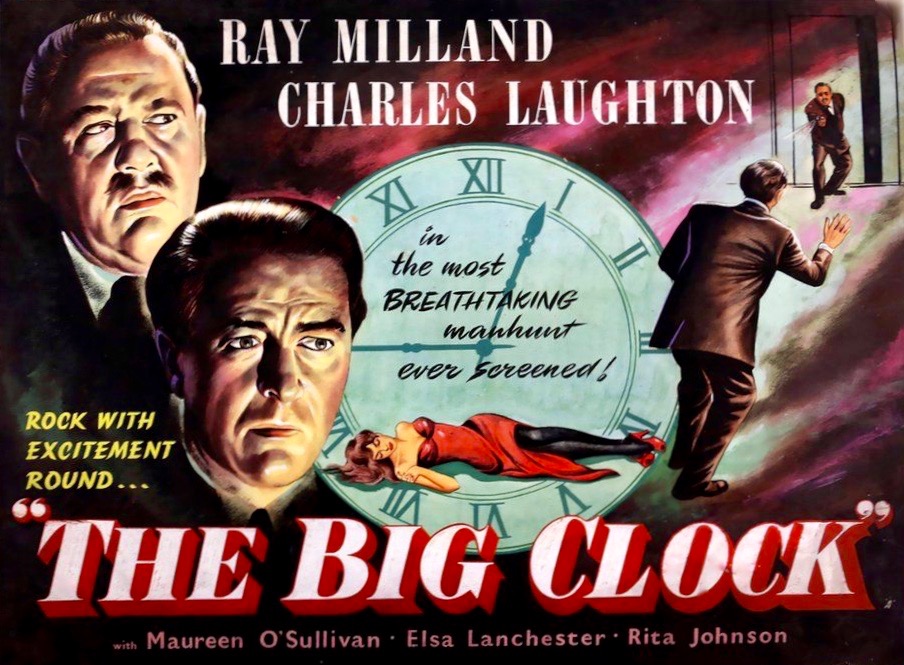 Solve THE BIG CLOCK - 1948 MOVIE POSTER RAY MILLAND, CHARLES LAUGHTON ...