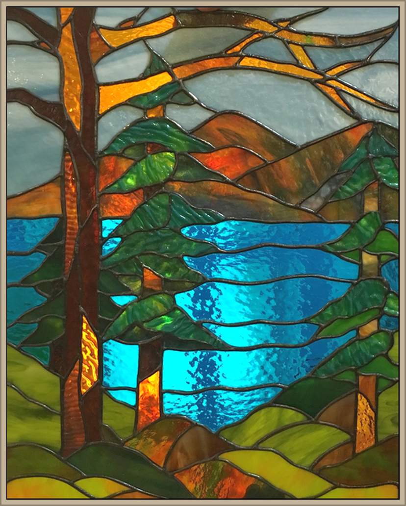 Solve View of the lake jigsaw puzzle online with 48 pieces