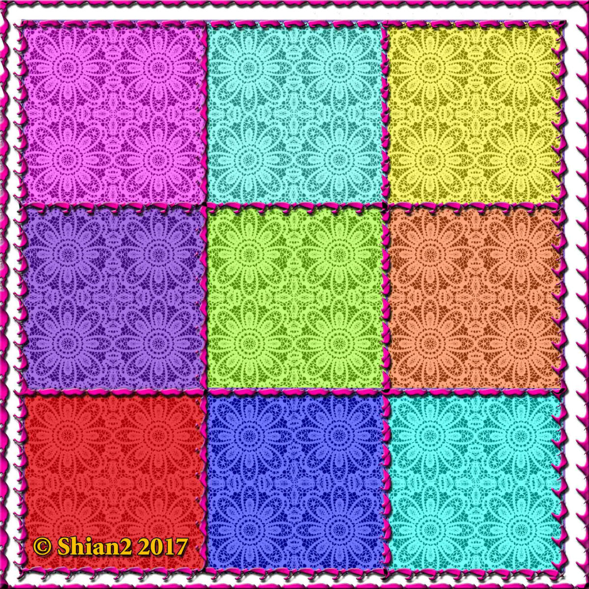 Solve Lace Squares jigsaw puzzle online with 144 pieces
