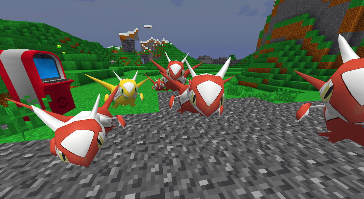 Solve Minecraft Pixelmon - Party of Latias jigsaw puzzle online with 84 ...