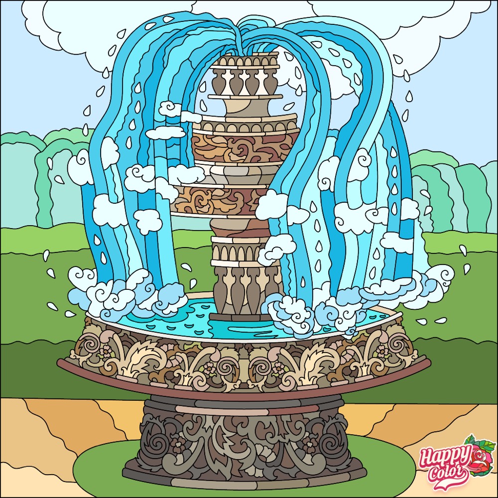 Solve Water fountain jigsaw puzzle online with 100 pieces