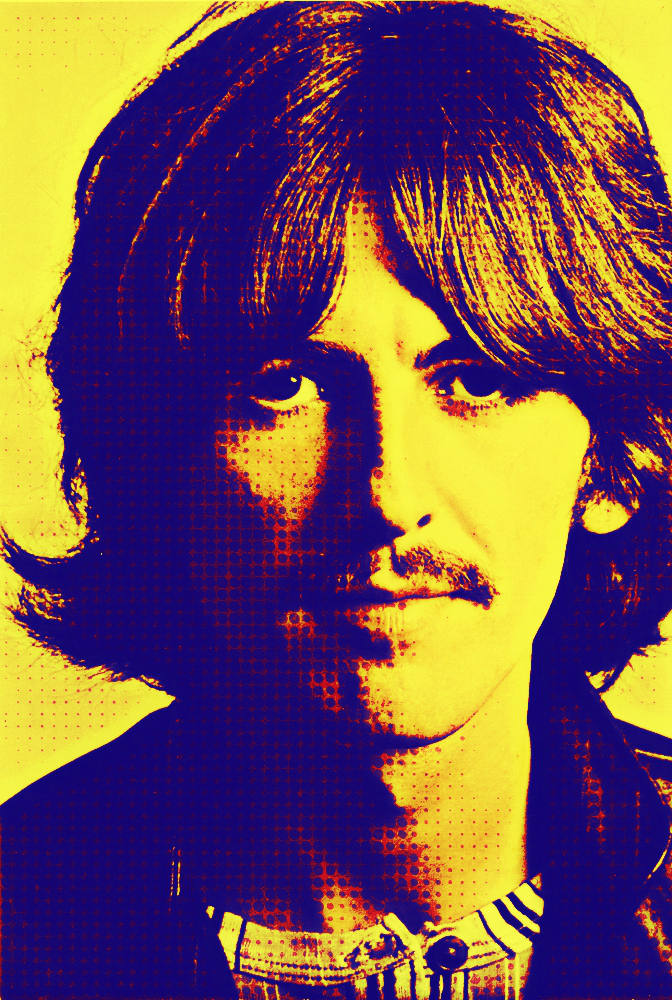 Solve GEORGE HARRISON POP ART jigsaw puzzle online with 70 pieces