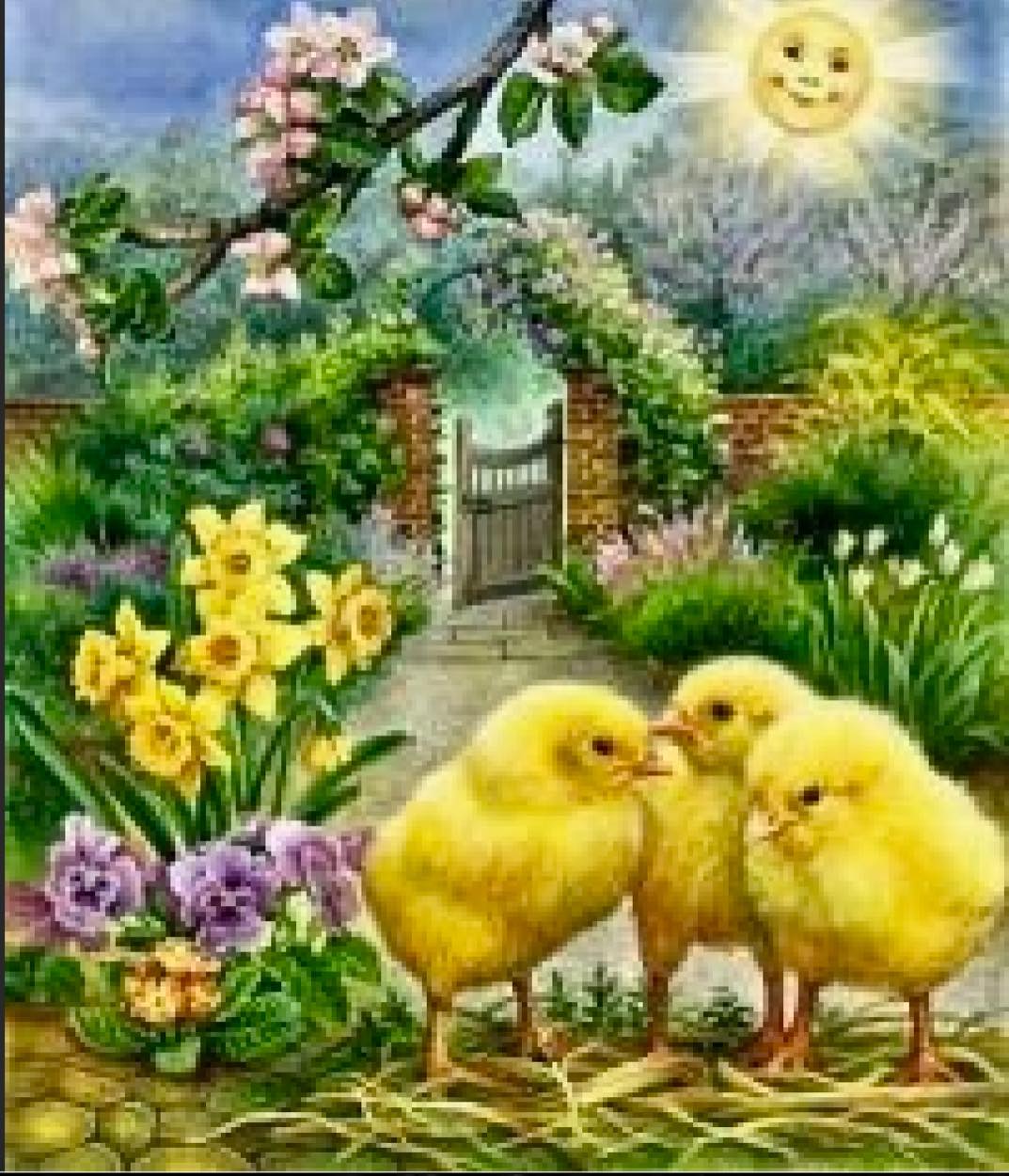 Solve Chicks in Spring jigsaw puzzle online with 90 pieces