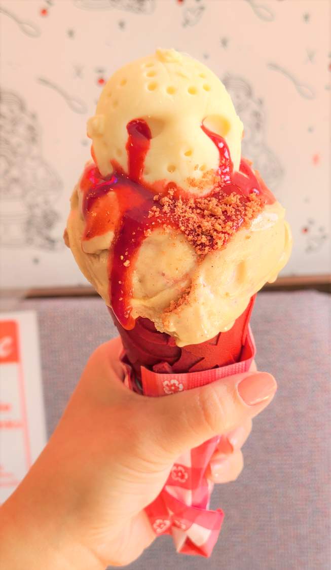 Solve Friday the 13th Ice Cream Cone jigsaw puzzle online with 18 pieces