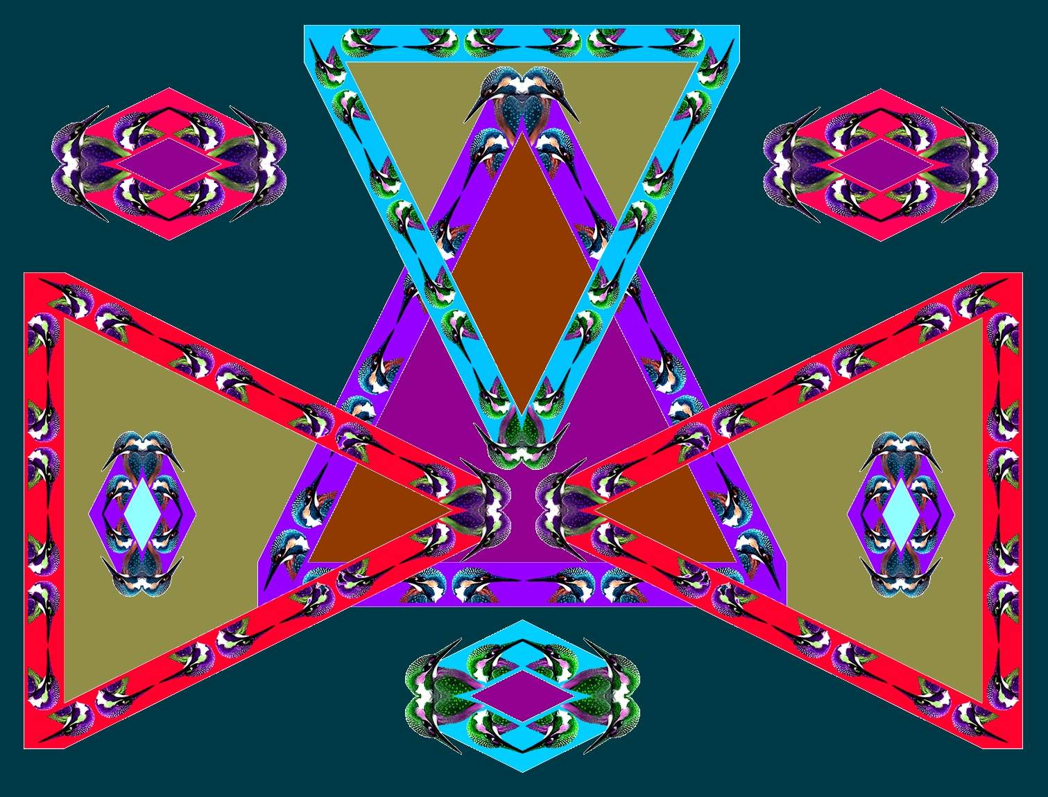 Solve Triangle Art 12 jigsaw puzzle online with 130 pieces