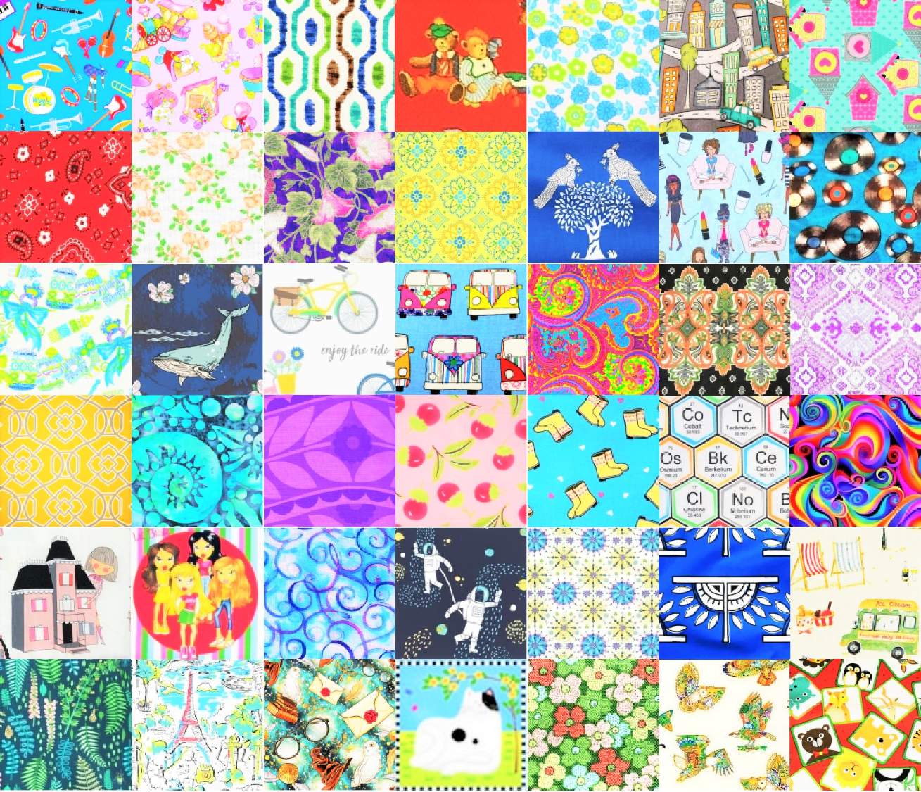 Solve PATCHWORK COTTON 10 jigsaw puzzle online with 72 pieces