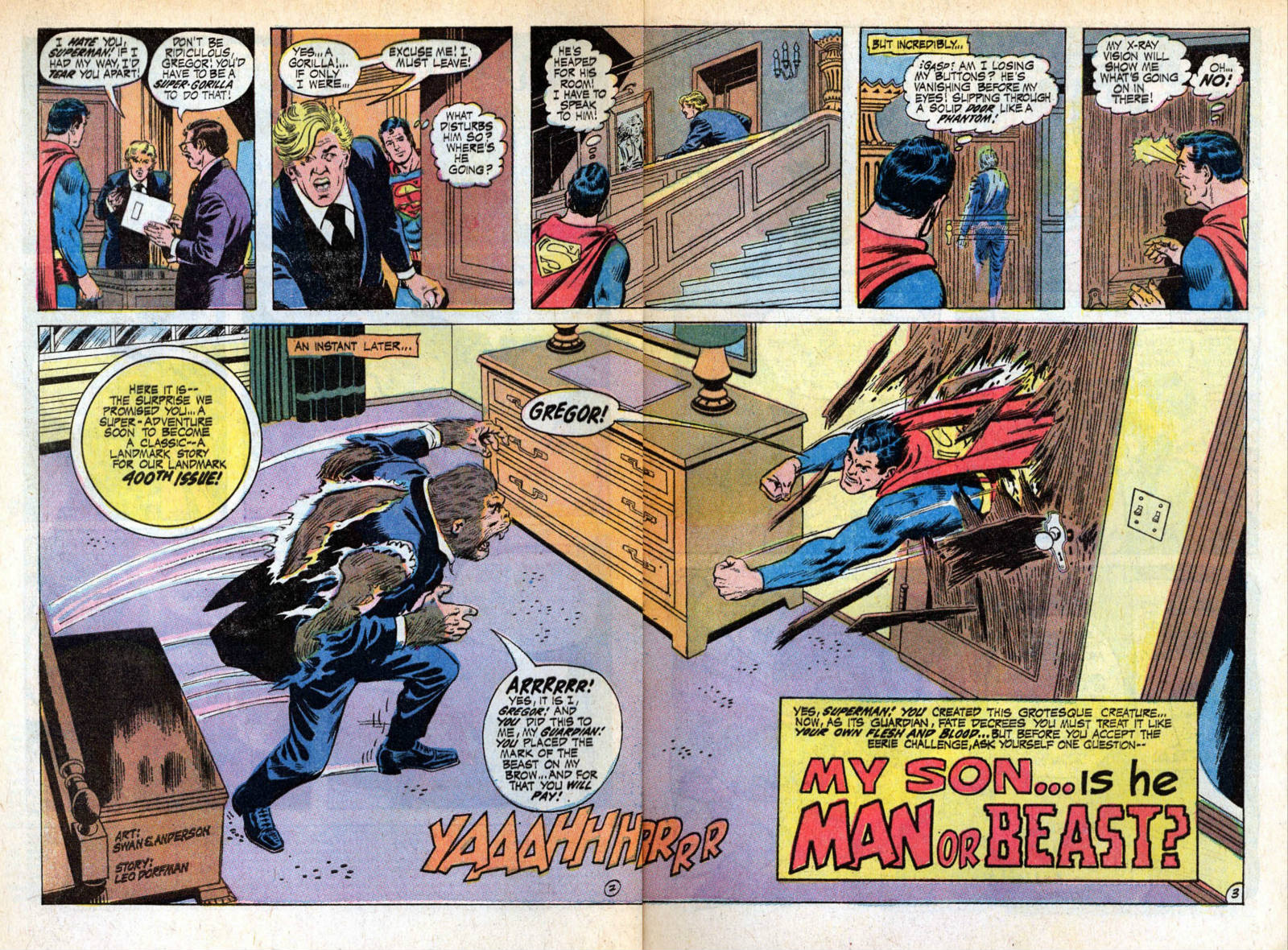 Solve Superman Double-Page Splash By Curt Swan jigsaw puzzle online ...