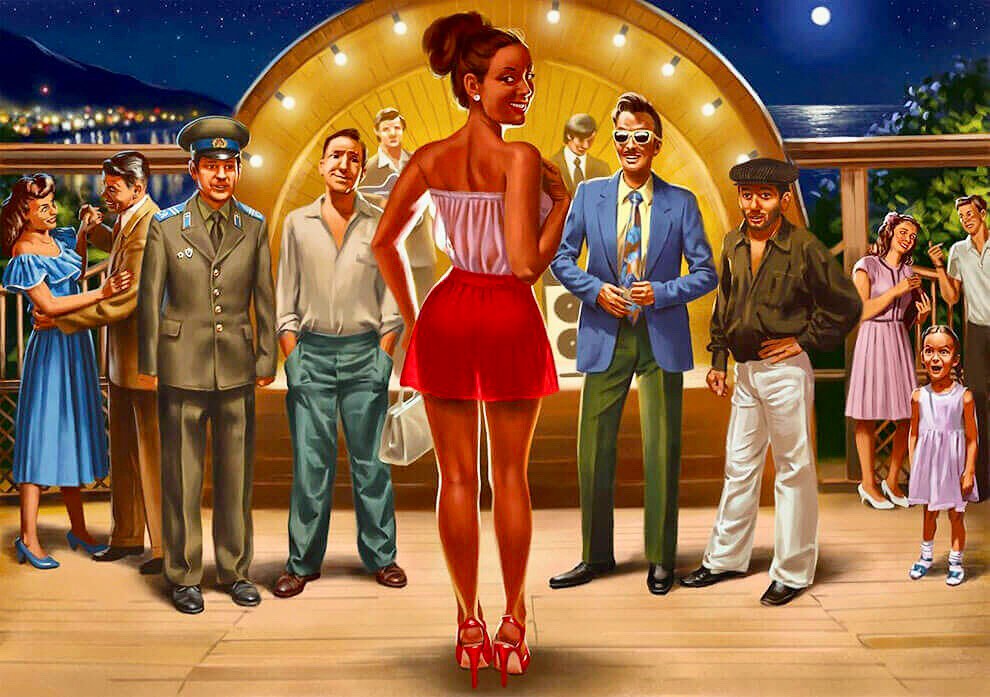 Solve Dance floor jigsaw puzzle online with 88 pieces