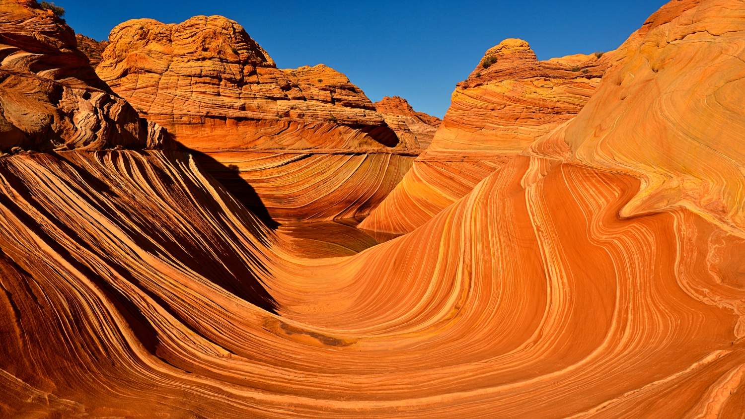 Solve The Wave, a sandstone rock formation in Coyote Buttes, Vermilion ...