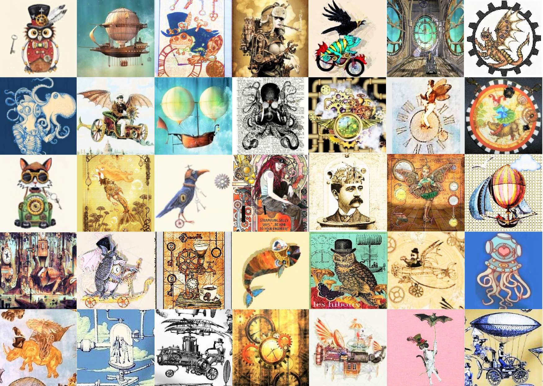 Solve PATCHWORK STEAMPUNK 3 jigsaw puzzle online with 140 pieces