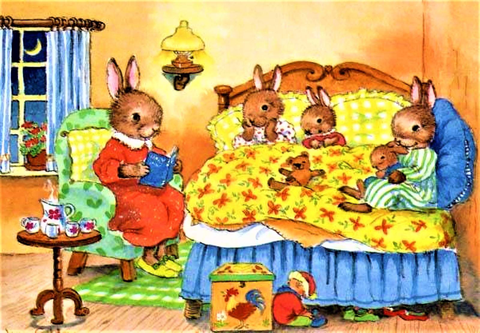 Solve Bedtime for Bunnies jigsaw puzzle online with 330 pieces