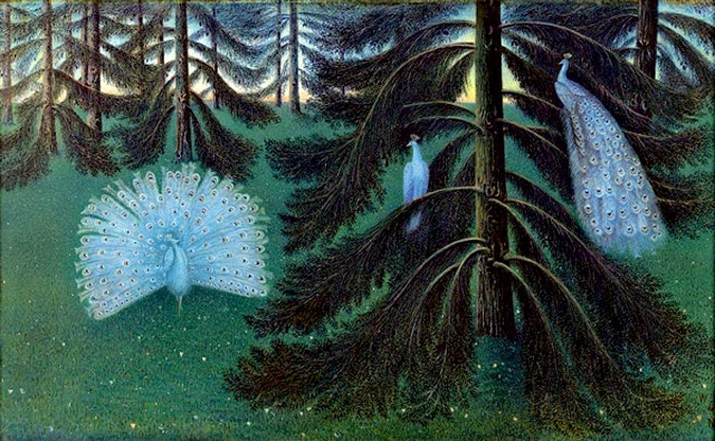 Jigsaw Puzzle | The Peacocks, William Degouve de Nuncques, 1896 | 77 pieces | Jigidi