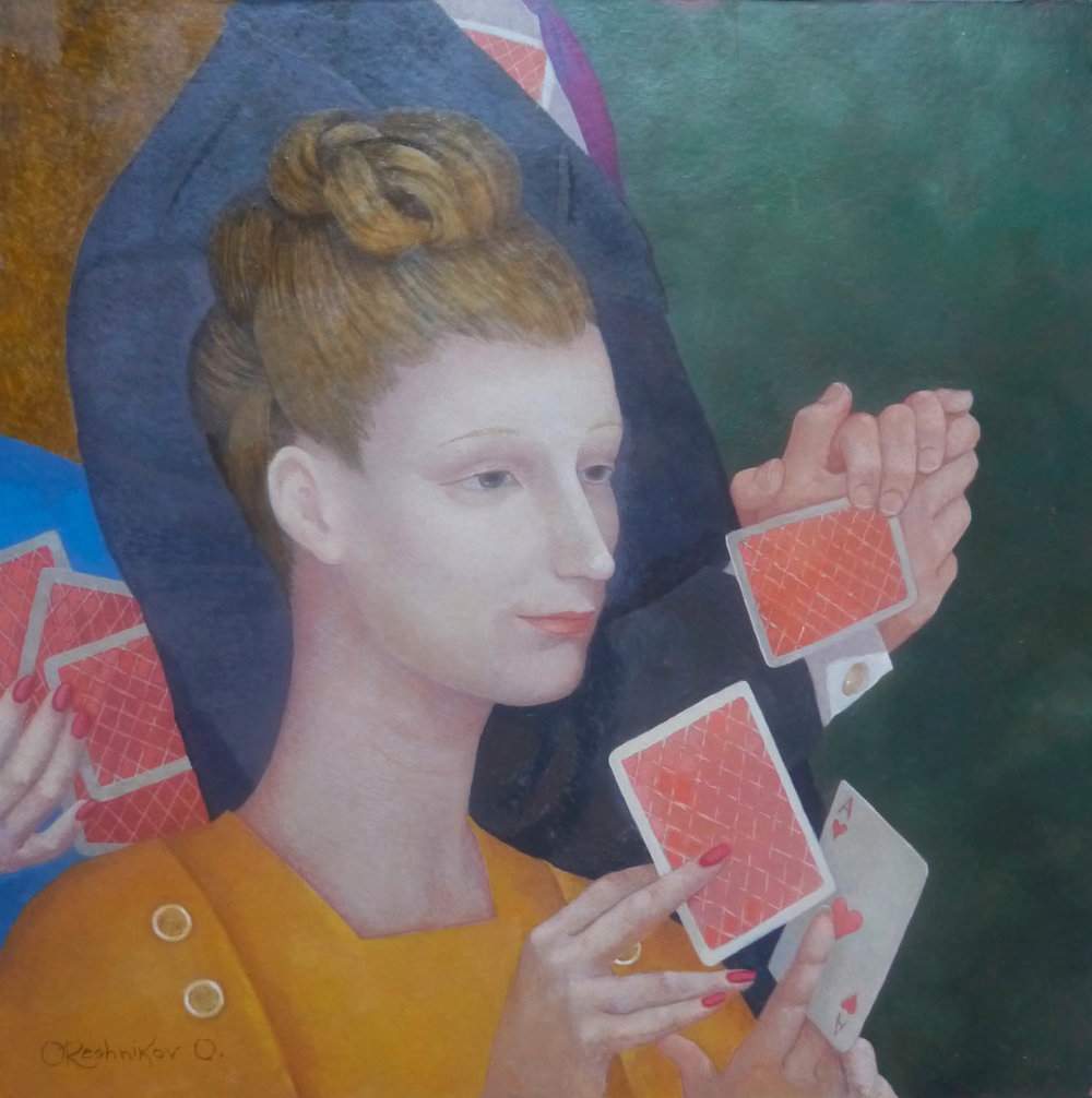 Solve Russian Artist - Olga Oreshnikov 'An Ace in the Hand' jigsaw ...