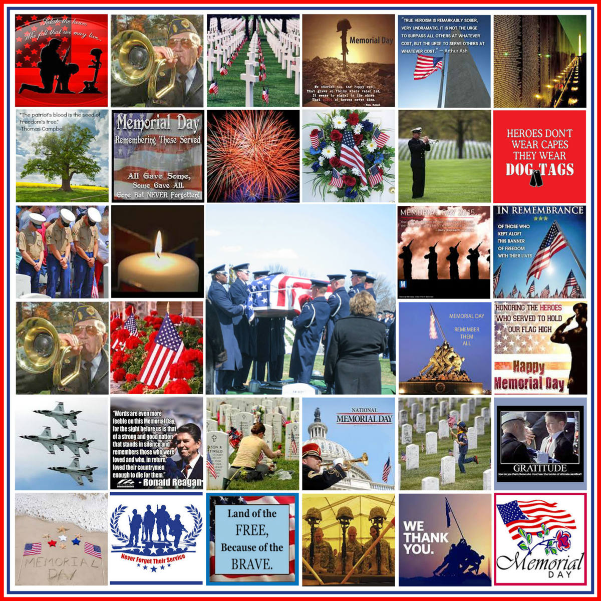 Solve 353 - MEMORIAL DAY jigsaw puzzle online with 196 pieces