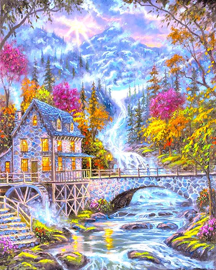 Solve Stonebridge Mill jigsaw puzzle online with 80 pieces
