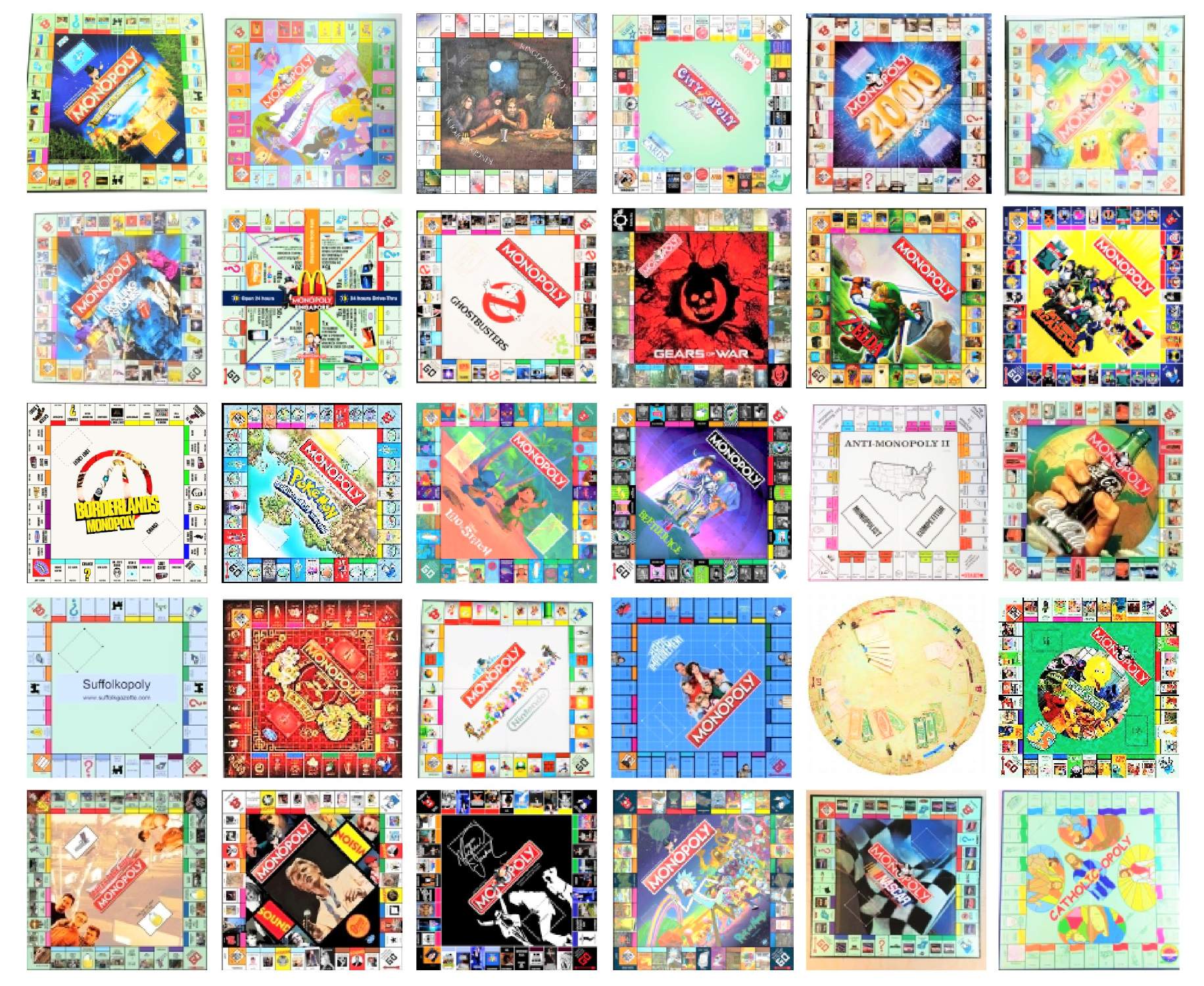 Solve MONOPOLY GAME BOARDS jigsaw puzzle online with 238 pieces