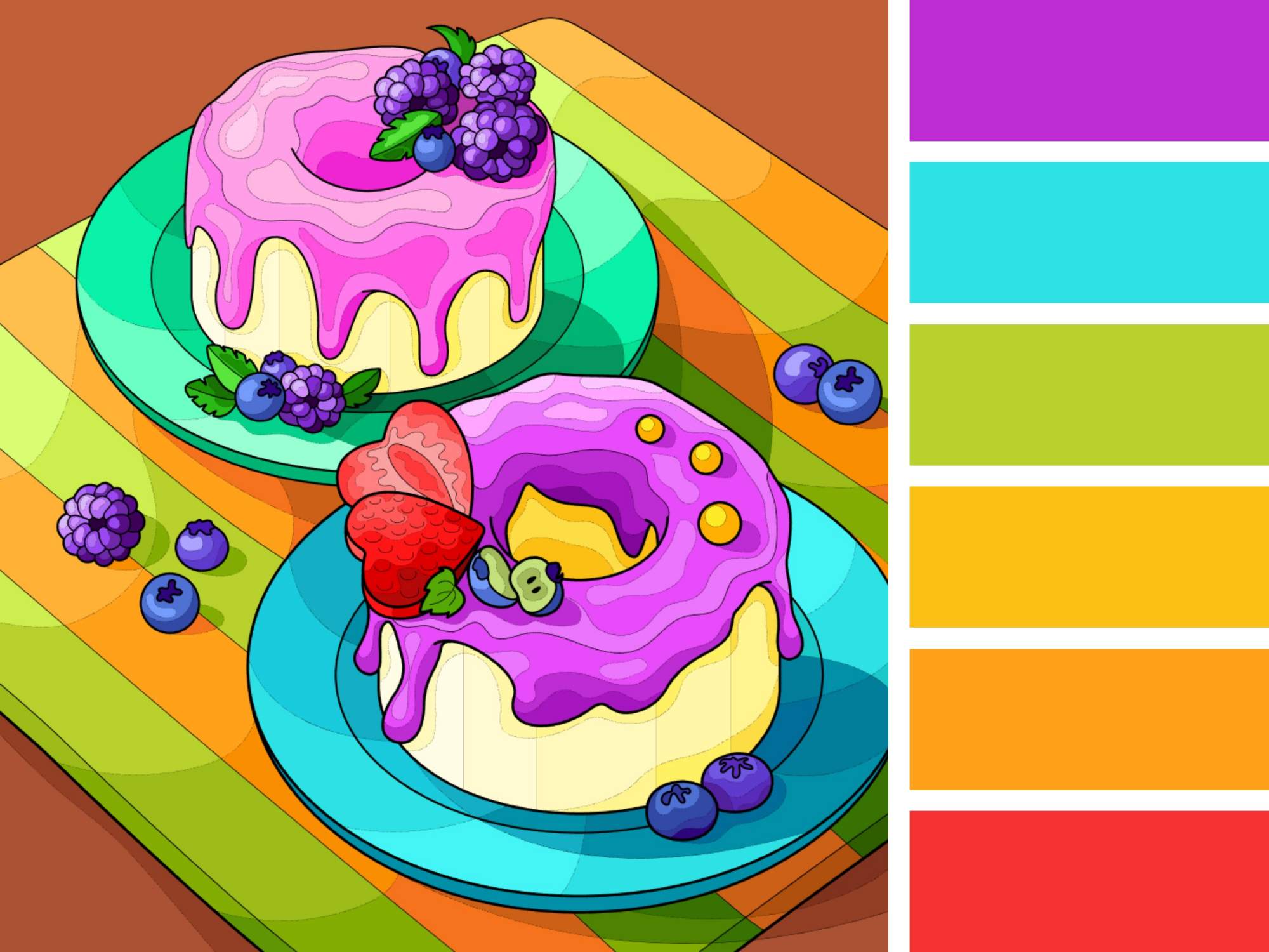 Solve Color Palette 54 jigsaw puzzle online with 252 pieces