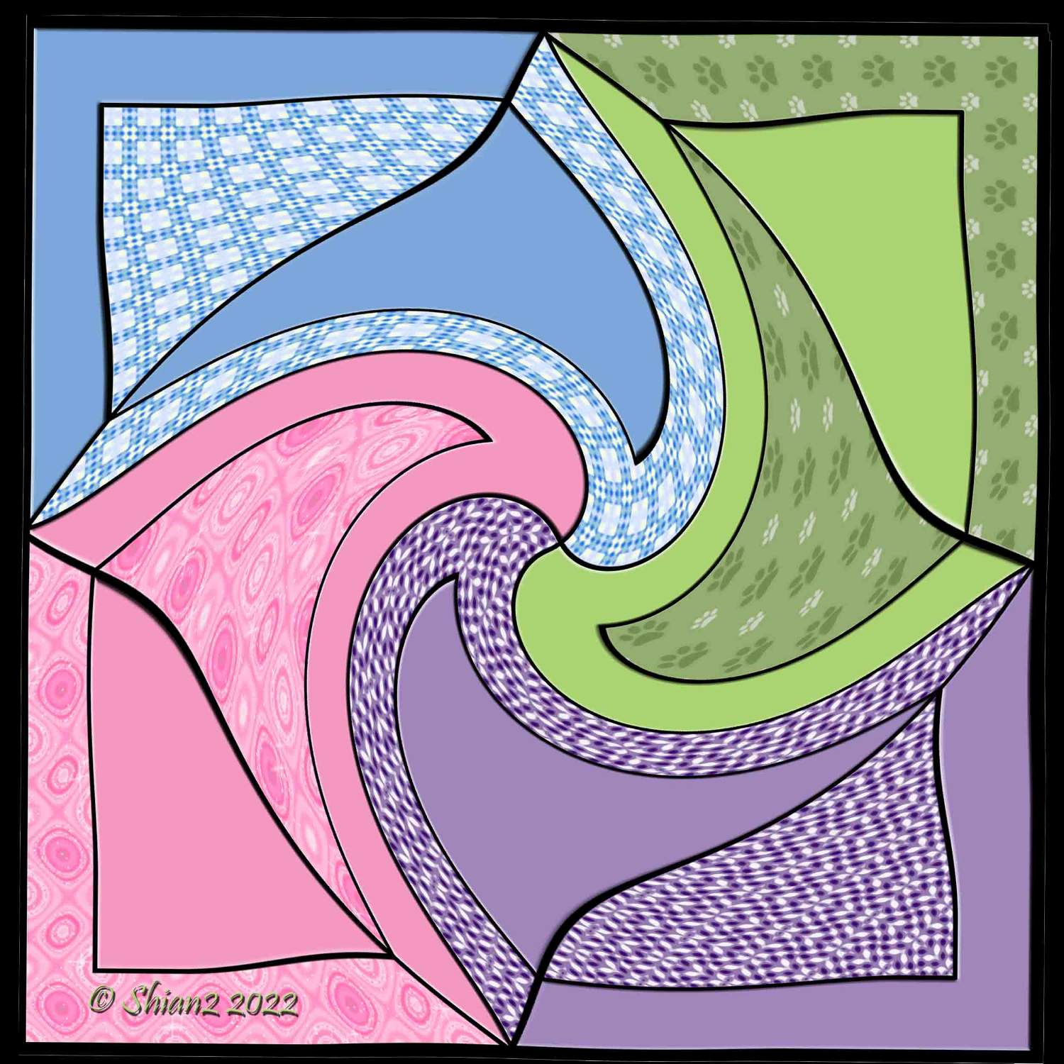 Solve Half and Half with a Swirl jigsaw puzzle online with 144 pieces