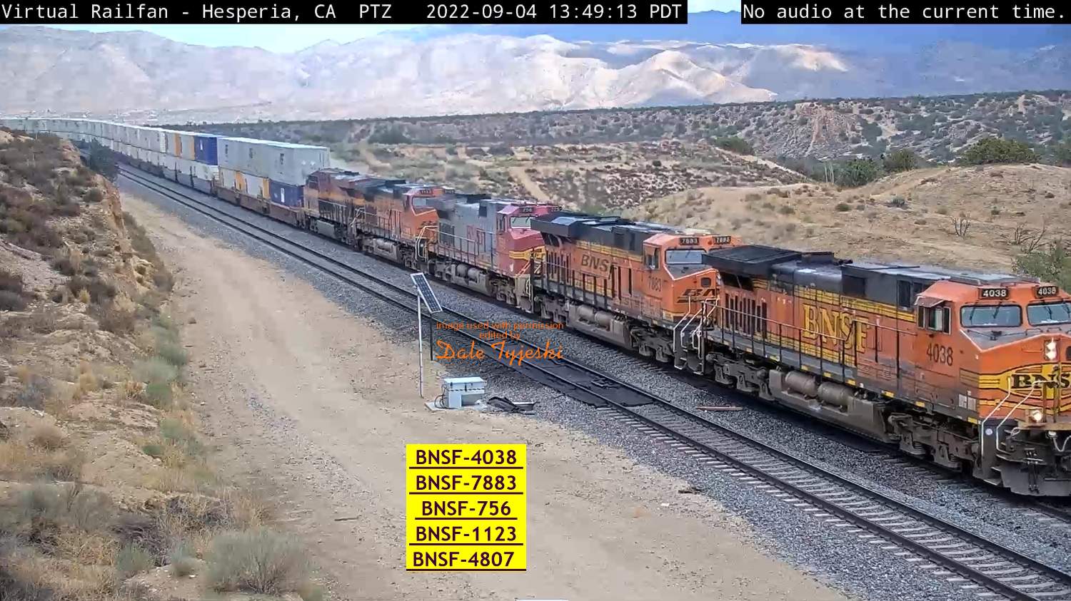 Solve BNSF-4038, 7883, 756, 1123, 4807, in the afternoon sun crossing the California desert 45 ...