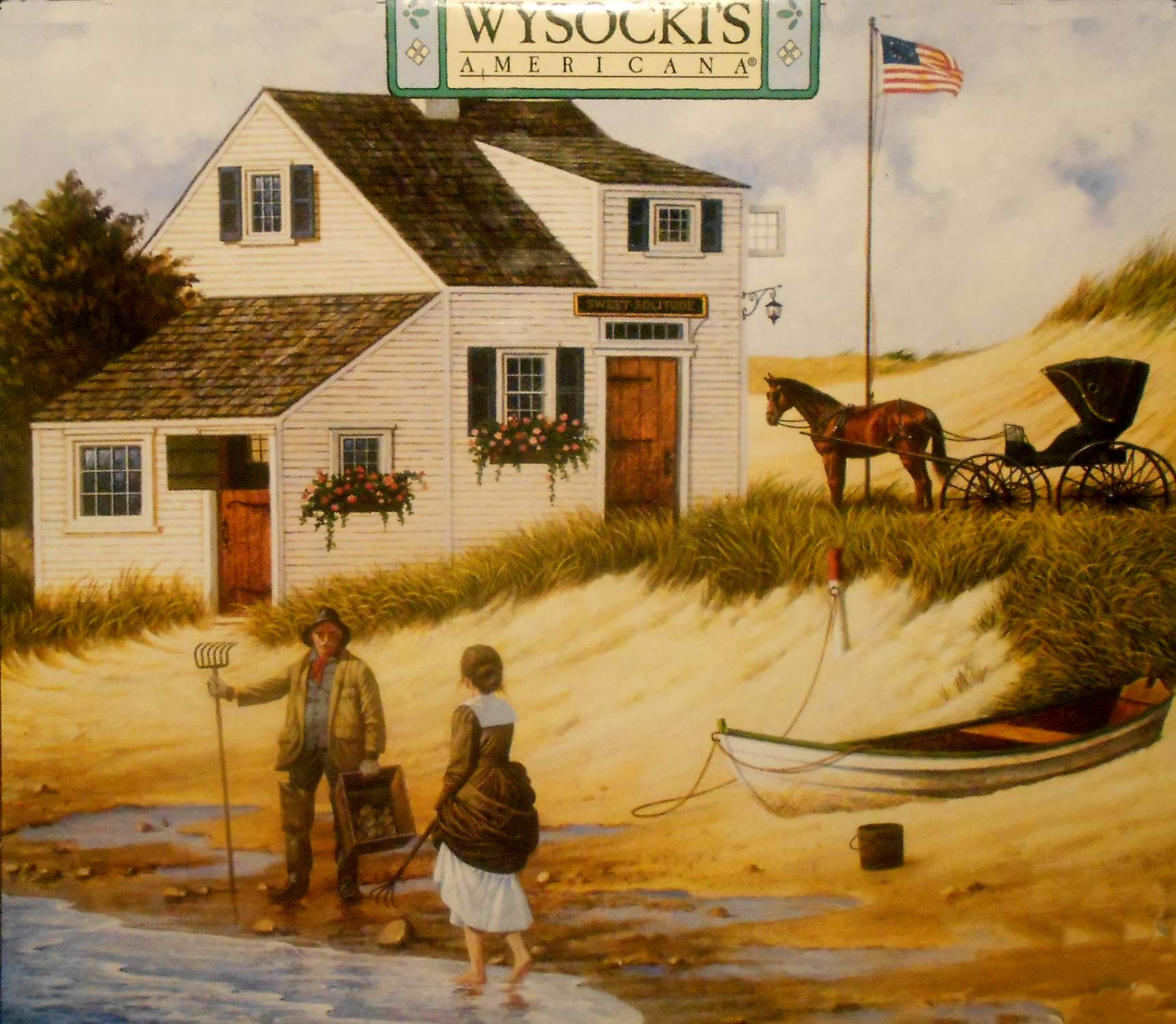 Solve Clam Talk {Charles Wysocki} jigsaw puzzle online with 168 pieces