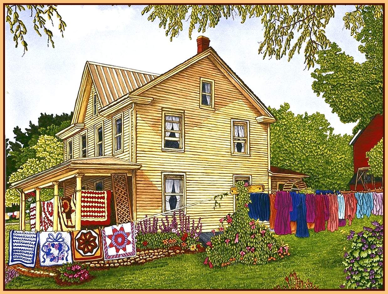 Solve Laundry-day, jigsaw puzzle online with 130 pieces