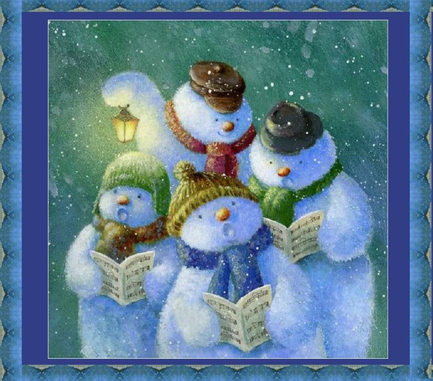 Solve Singing Snowmen jigsaw puzzle online with 42 pieces
