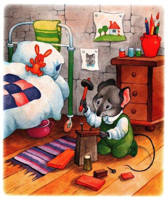 Solve grandfather mouse jigsaw puzzle online with 110 pieces