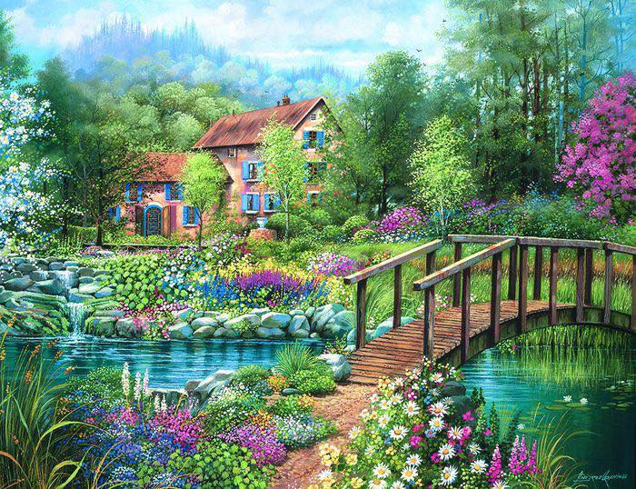 Solve Springtime - art jigsaw puzzle online with 70 pieces
