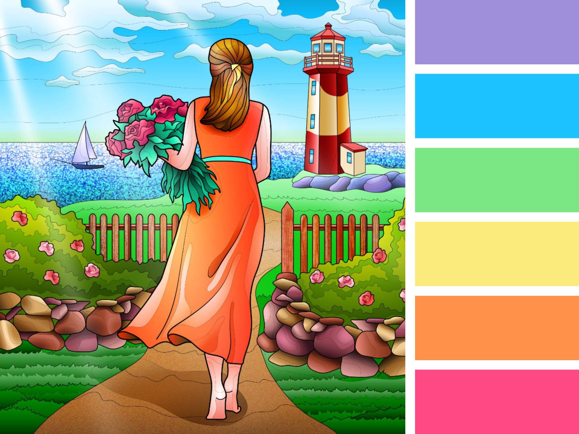Solve Color Palette 71 jigsaw puzzle online with 252 pieces